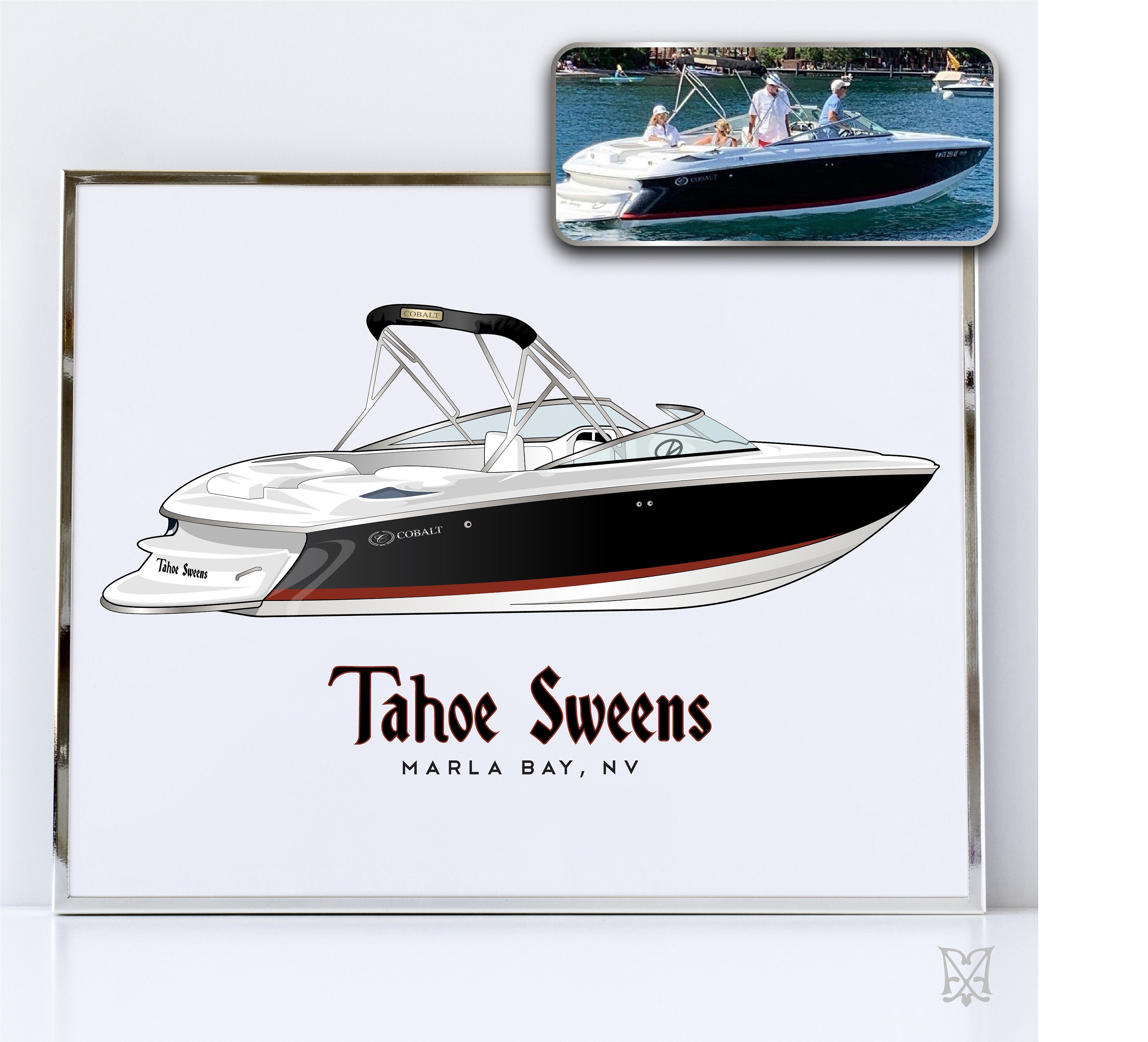 Vector Boat Portrait Illustration/ Custom Boat Drawing From | Etsy