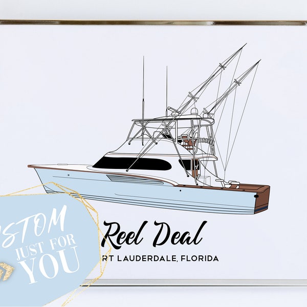 Custom Boat Drawing Boat Vector Line Art - Etsy