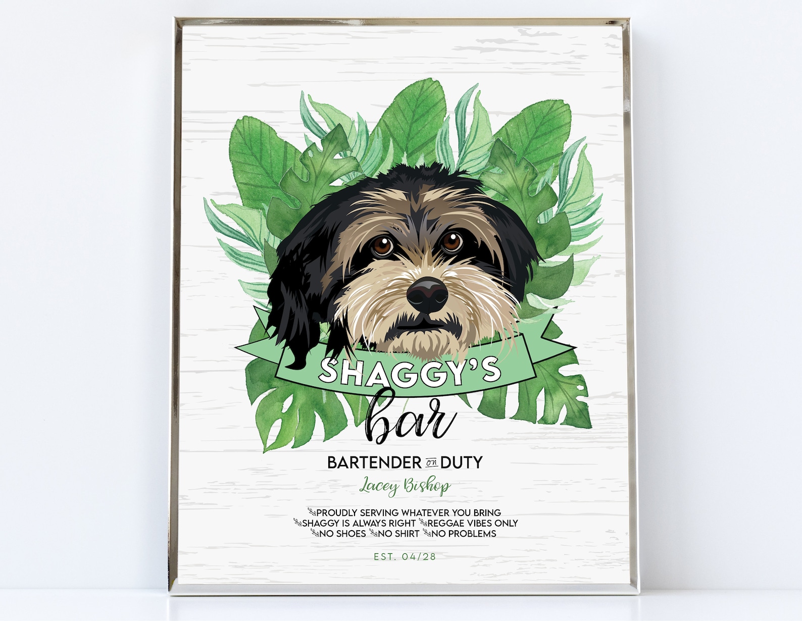 Custom Pet Bar Sign / Personalized Pet Bar Portrait - Etsy