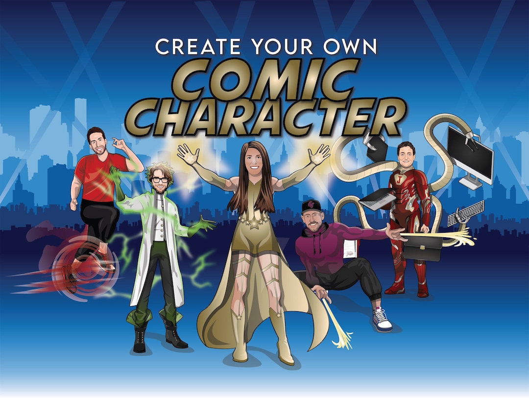 Create Your Own Comic Character / Custom Superhero Portrait From Photo ...