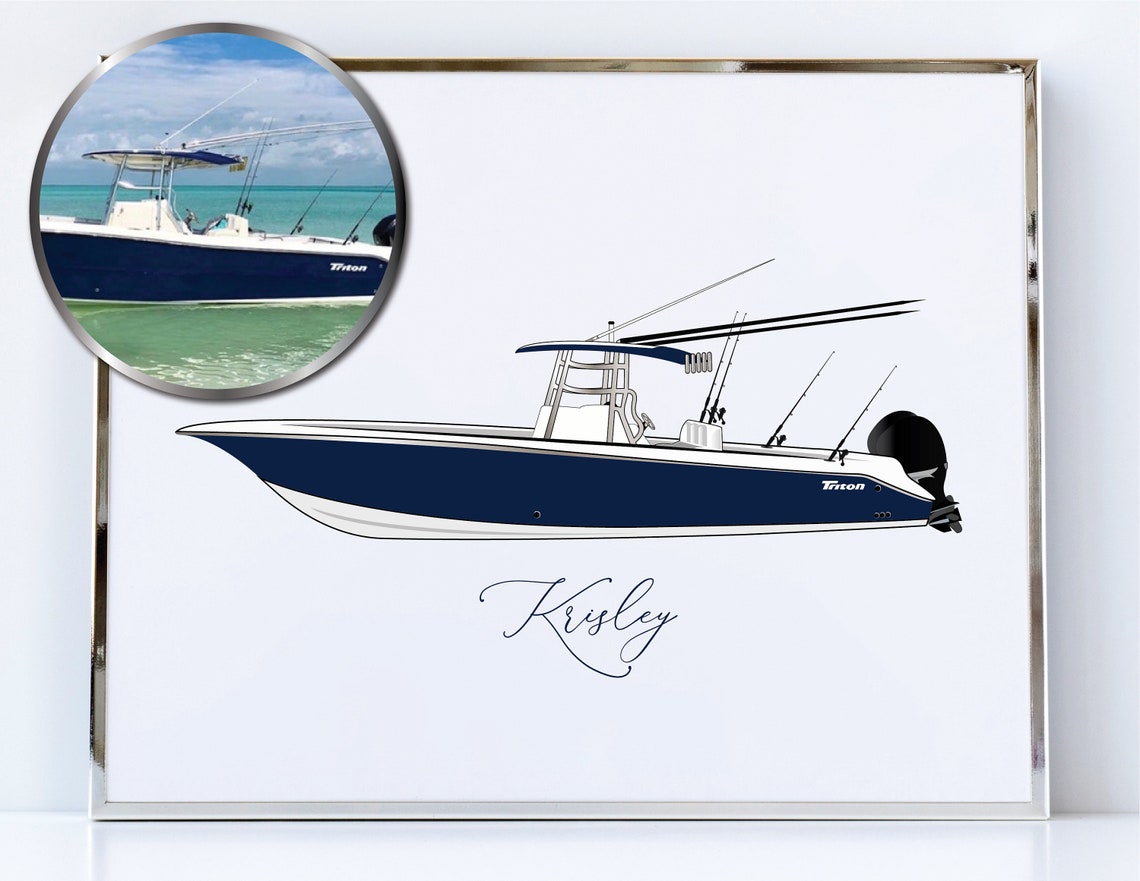 Custom Boat Portrait Drawing / Personalized Boat Illustration - Etsy