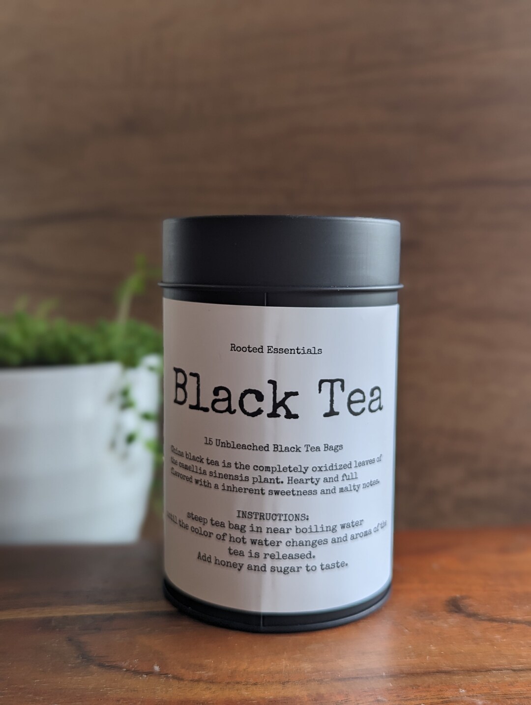 Unbleached Black Tea Bag Metal Tin Container Herbal Tea Blends - Etsy