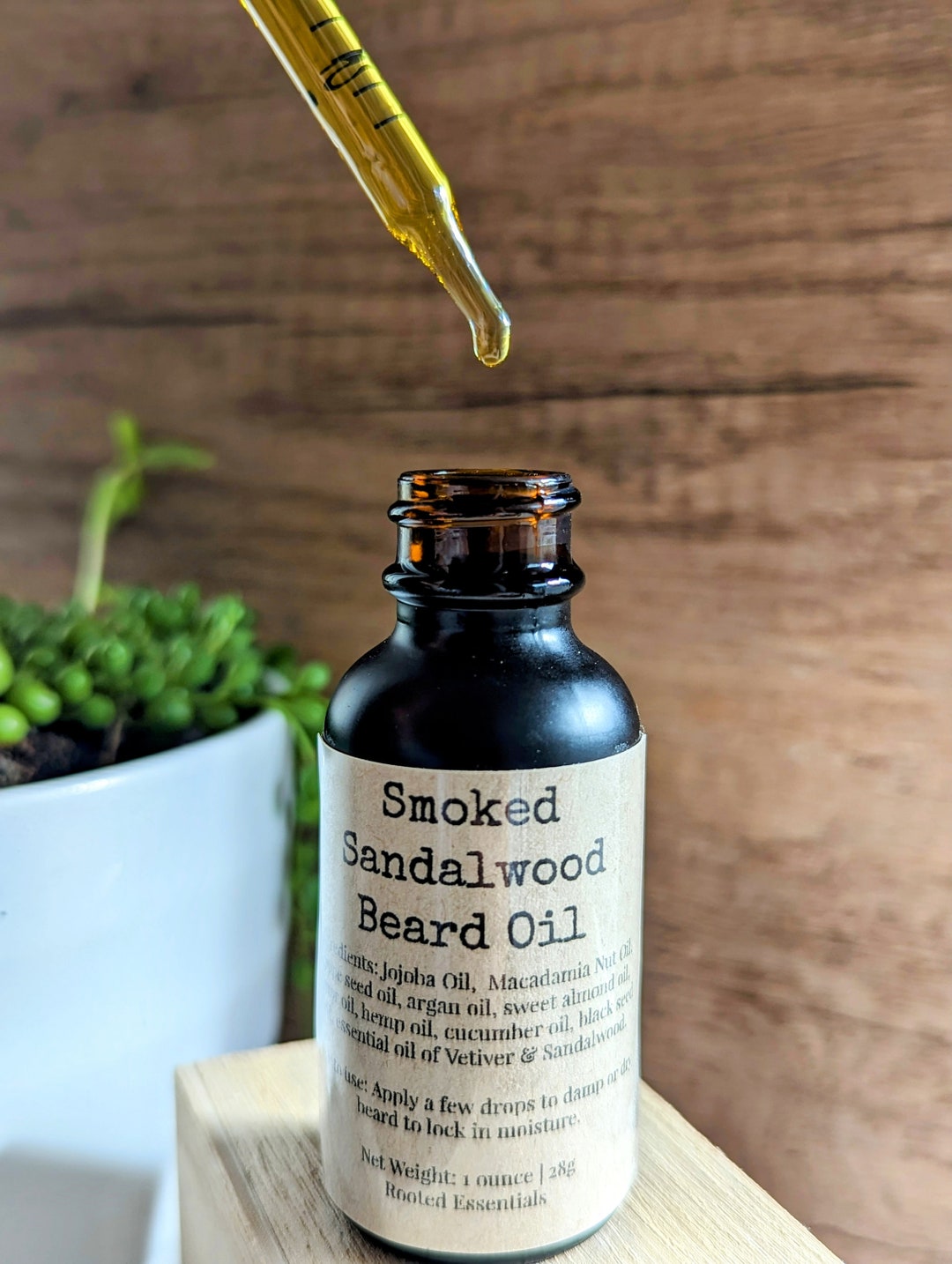 Sandalwood Cedar Beard Oil | Jojoba, Argan & Castor Oil - Etsy