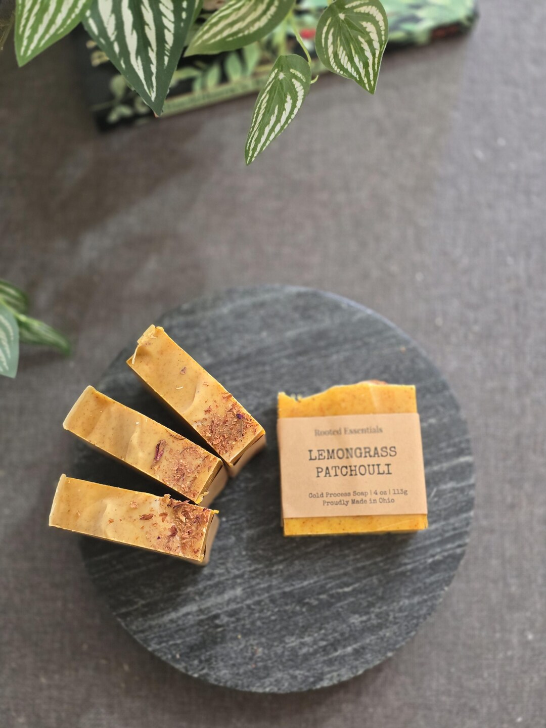 Lemongrass Patchouli Soap | Cold Process Soap Bar | Palm Free | Eco Friendly| Handmade | Non ...