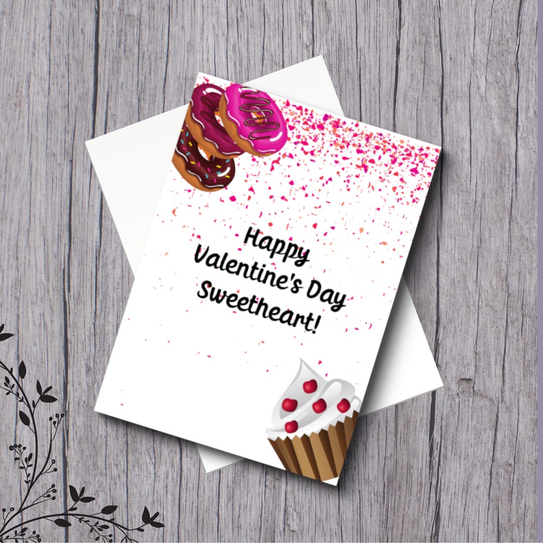 PRINTABLE Happy Valentine's Day Sweetheart Card 5x 7, Gift for Her, I ...