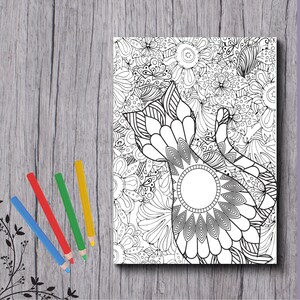 PRINTABLE 8.5x 11, Coloring Book for Adults, Fantasy Coloring, Cute ...