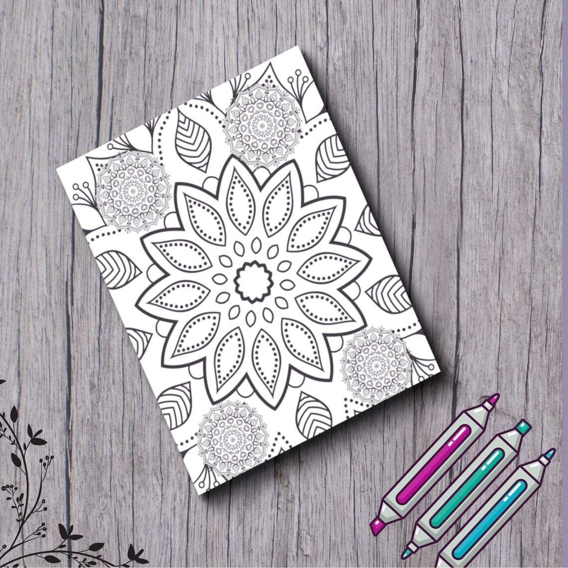 PRINTABLE 8.5x 11 Coloring Book for Adults - Etsy