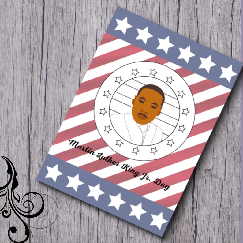 PRINTABLE Martin Luther King Jr Day Portrait Print 8.5 X - Etsy