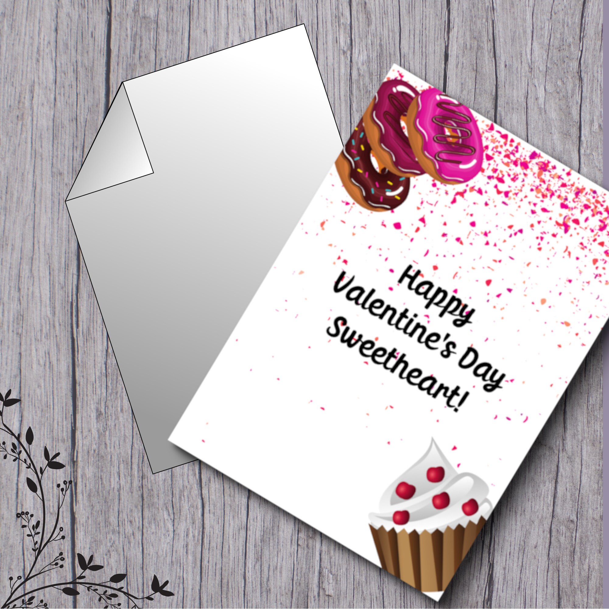PRINTABLE Happy Valentine's Day Sweetheart Card 5x - Etsy