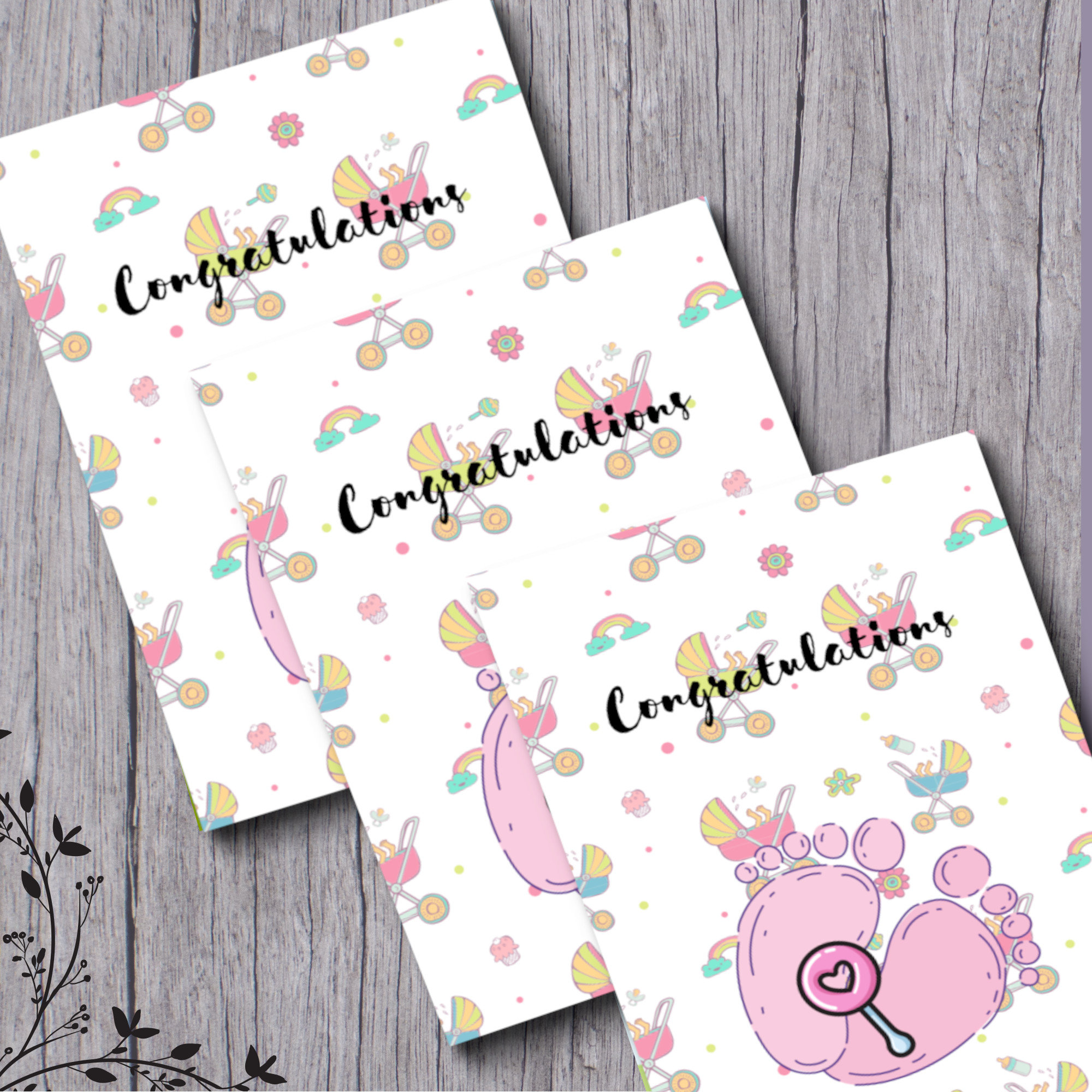 PRINTABLE Congratulations Baby Card 5x 7 New - Etsy