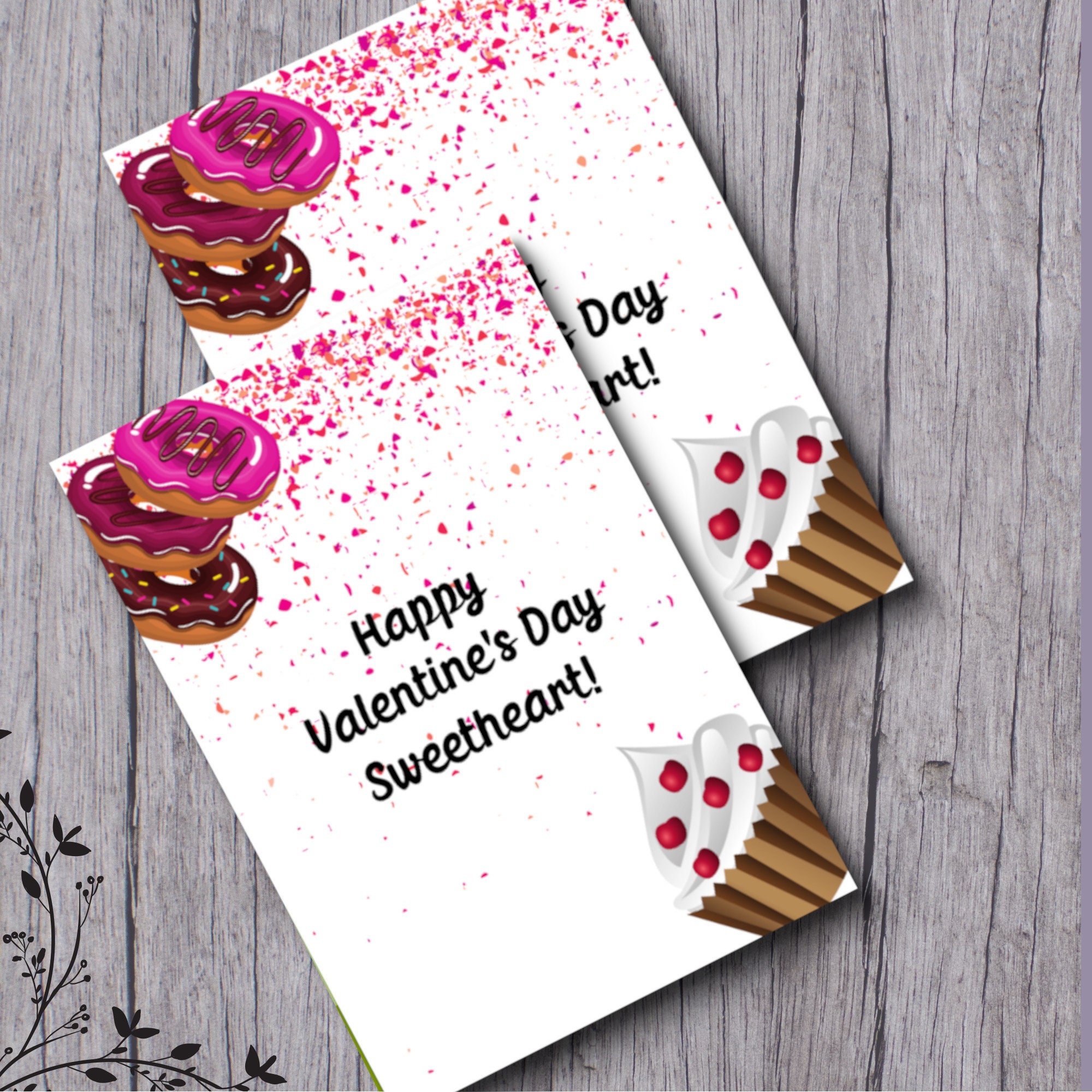 PRINTABLE Happy Valentine's Day Sweetheart Card 5x - Etsy