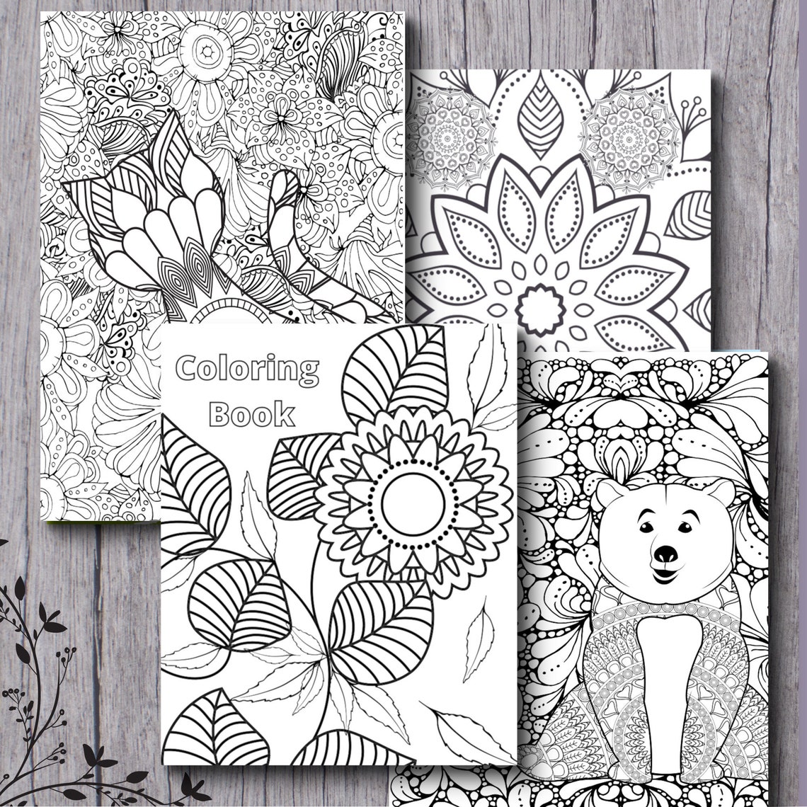 PRINTABLE 8.5x 11 Coloring Book for Adults - Etsy