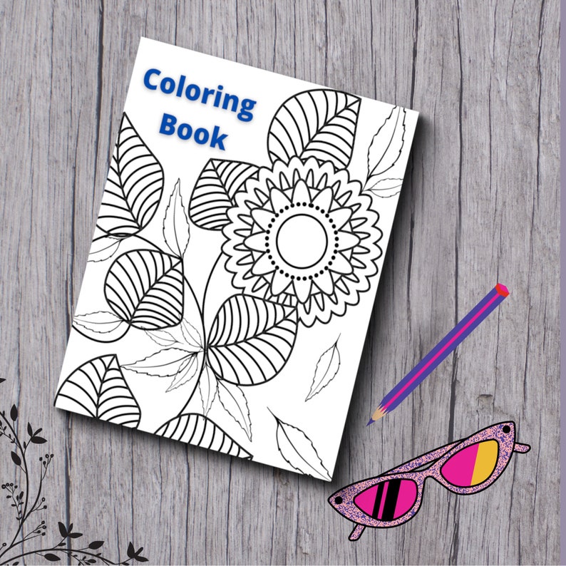 PRINTABLE 8.5x 11 Coloring Book for Adults - Etsy