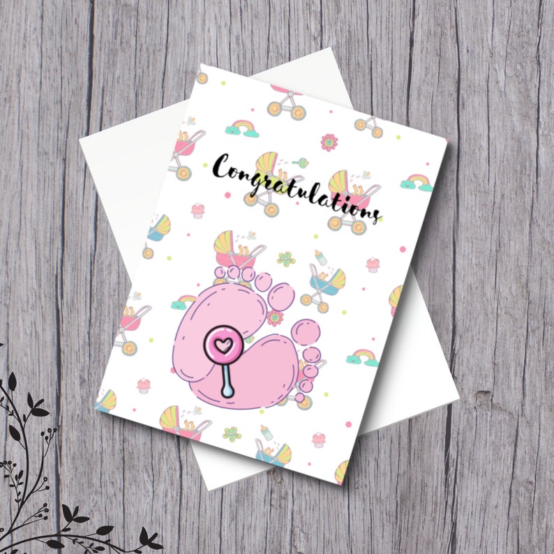 PRINTABLE Congratulations Baby Card 5x 7 New - Etsy