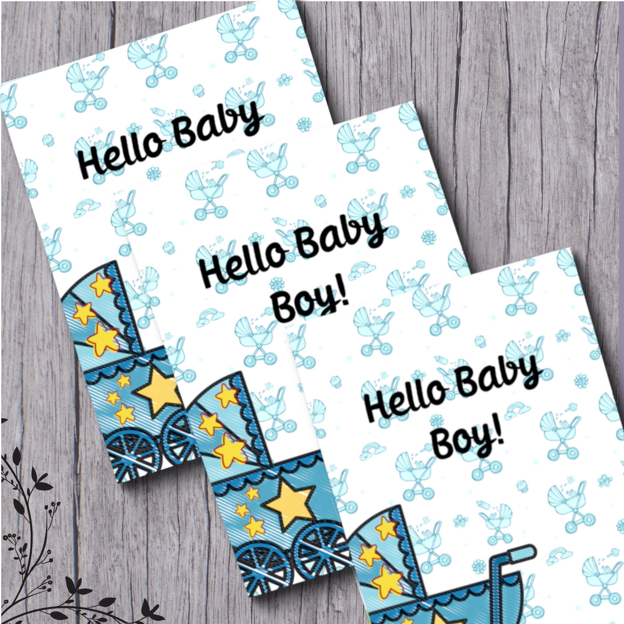 DRUCKBARE Hallo Baby Boy Karte 5 x 7 Neue - Etsy.de