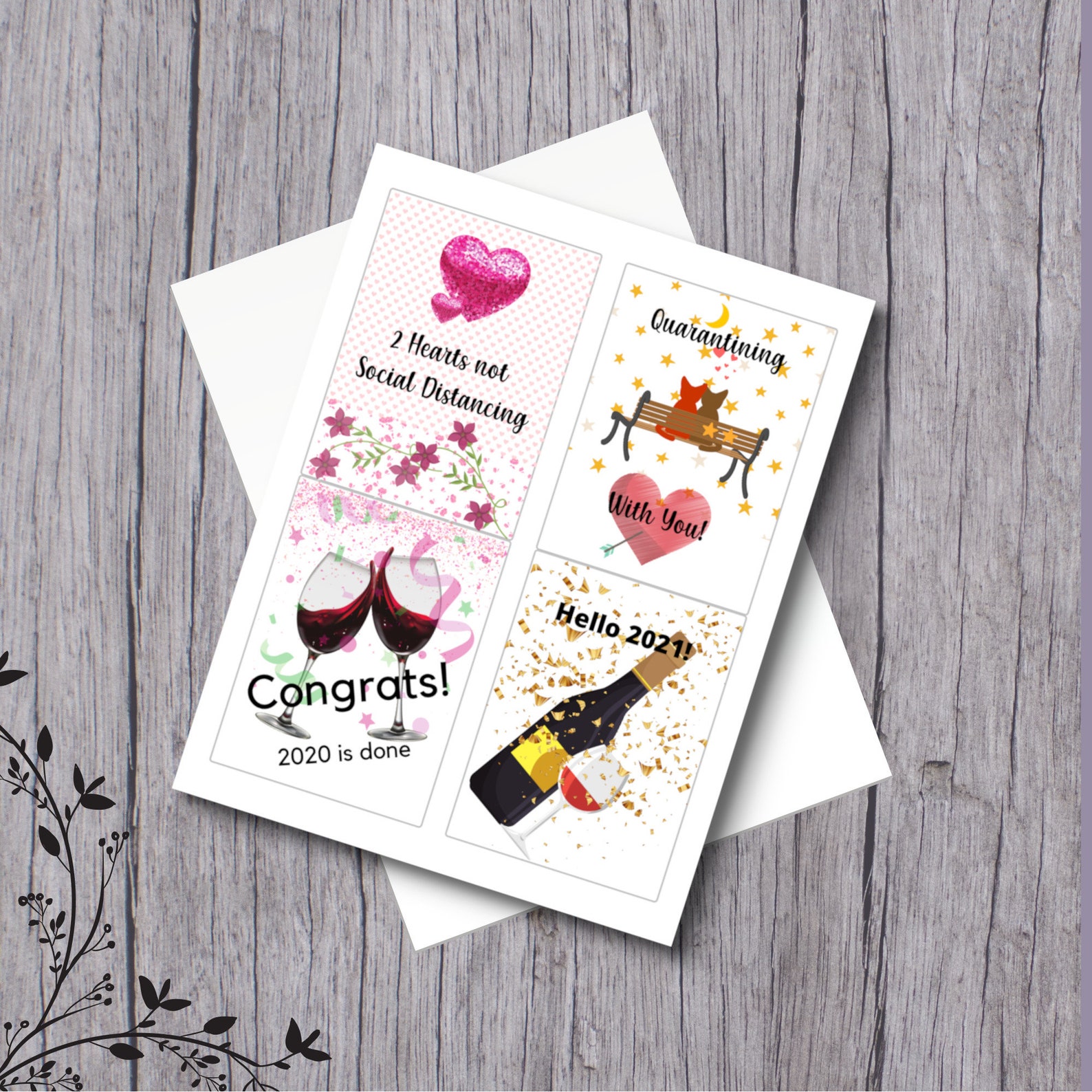 PRINTABLE Wine Labels Hello 2021 Quarantining With You 2 - Etsy