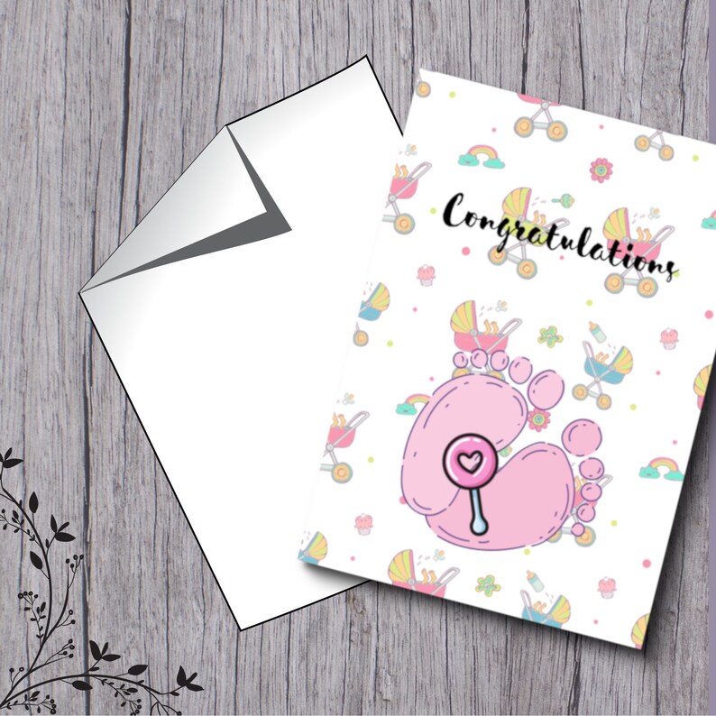 PRINTABLE Congratulations Baby Card 5x 7 New | Etsy