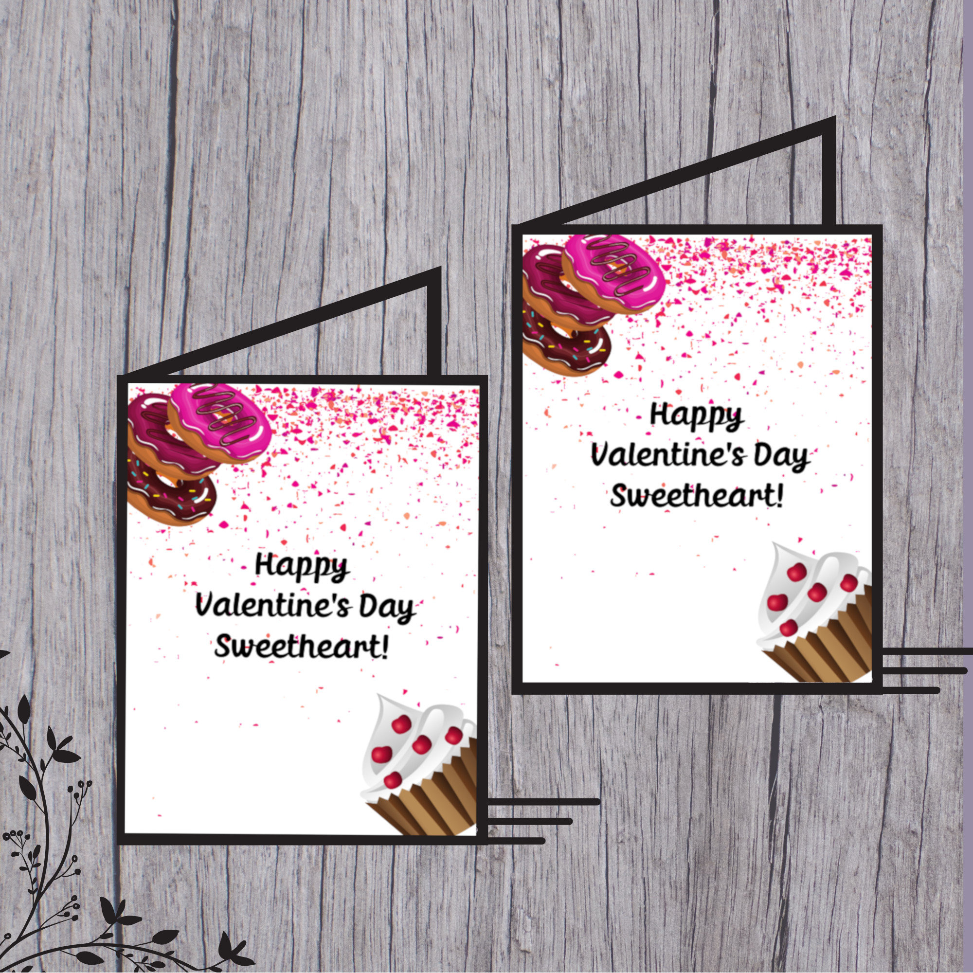 PRINTABLE Happy Valentine's Day Sweetheart Card 5x - Etsy