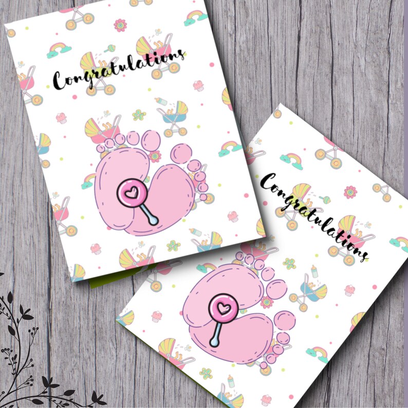 PRINTABLE Congratulations Baby Card 5x 7 New - Etsy