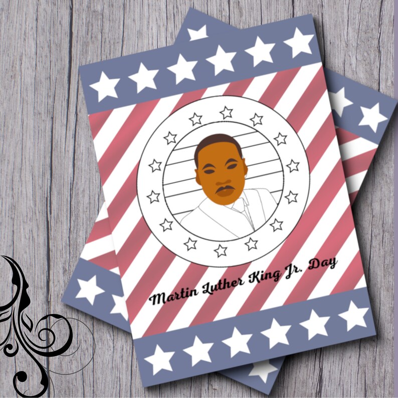 PRINTABLE Martin Luther King Jr Day Portrait Print 8.5 X - Etsy