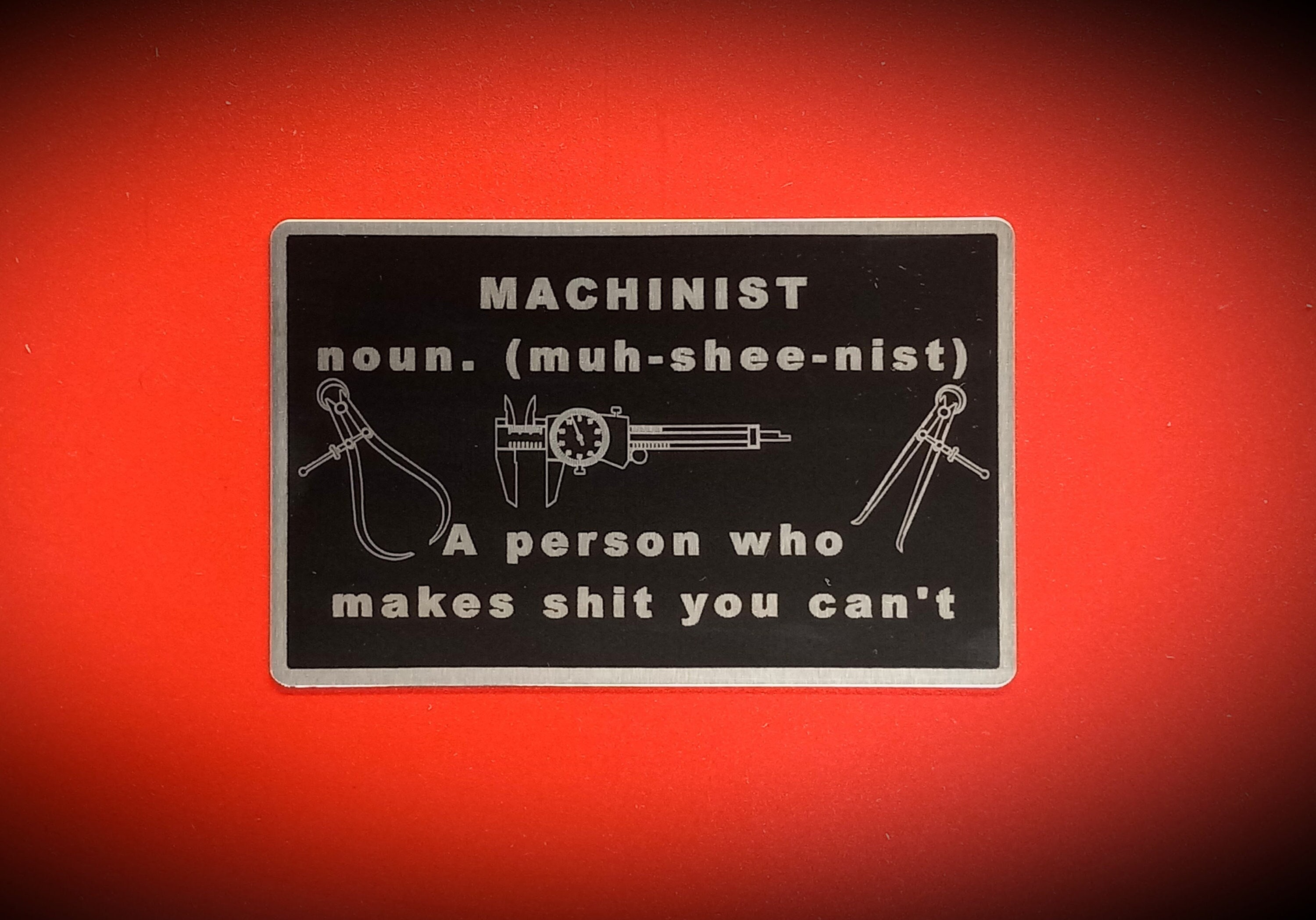 Funny Machinist Definition Aluminum Sign: Tool Box Magnet - Etsy