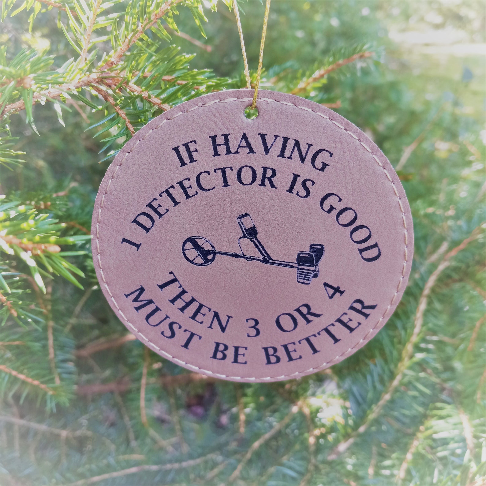 Personalized Metal Detecting Christmas Ornament, Treasure Hunter Gift ...