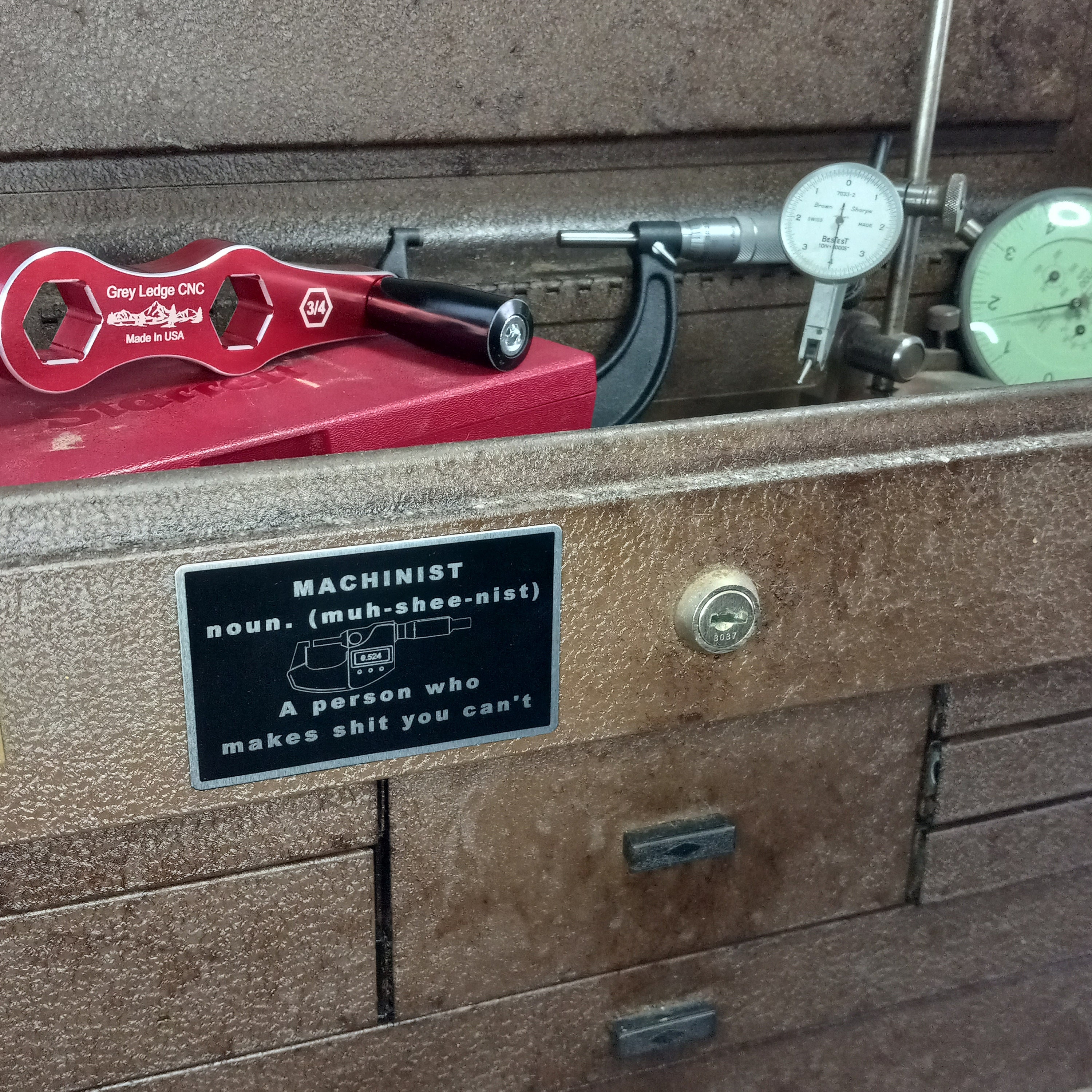 Magnetic Funny Sign for Machinist Tool Box, Locker, Refrigerator, Work ...