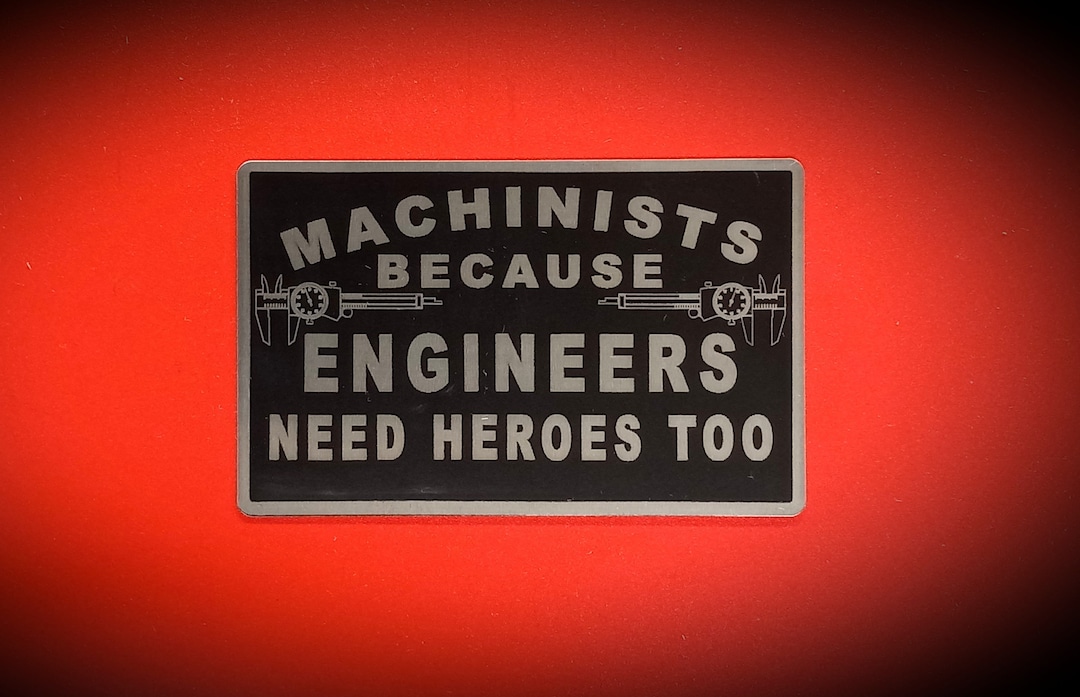 Magnetic Funny Sign for Machinist Tool Box, Locker, Refrigerator, Work ...