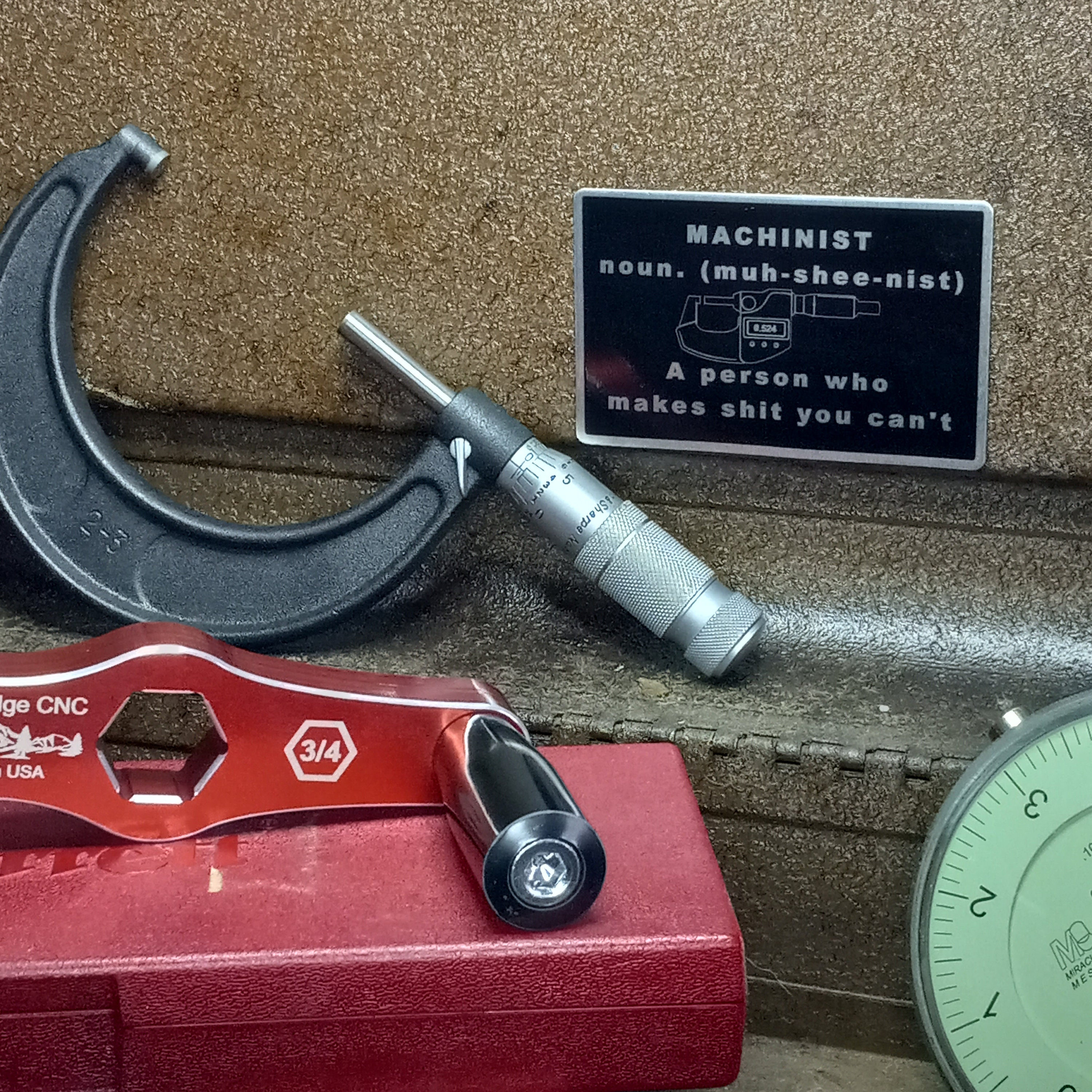 Magnetic Funny Sign for Machinist Tool Box, Locker, Refrigerator, Work ...