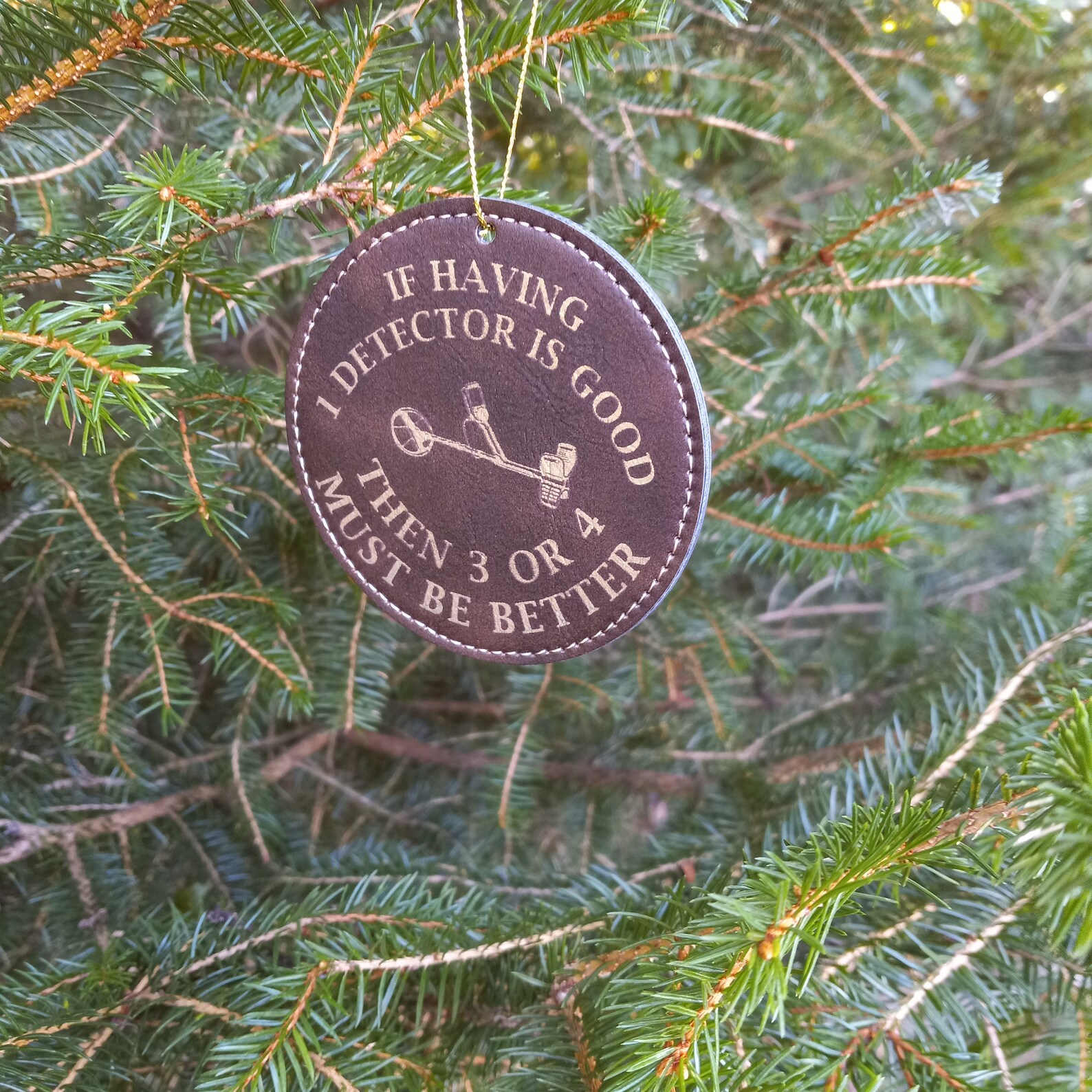 Personalized Metal Detecting Christmas Ornament, Treasure Hunter Gift ...
