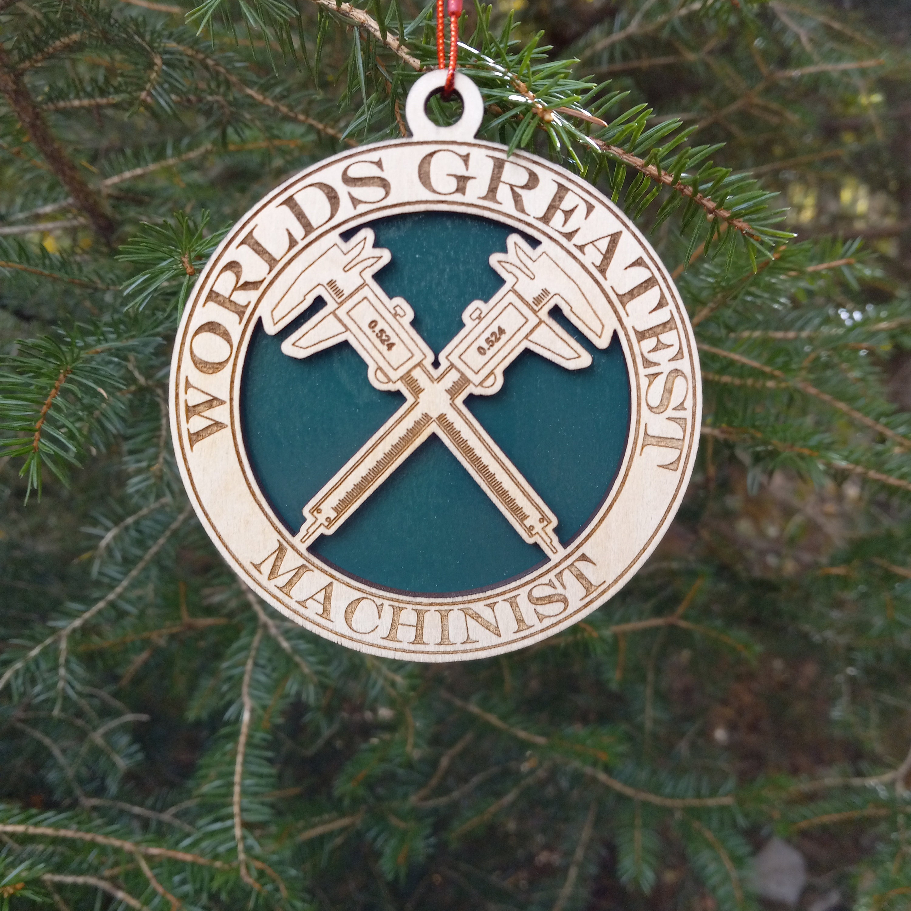 Machinist Christmas Ornament Can Be Personalized on the Back, Holiday ...