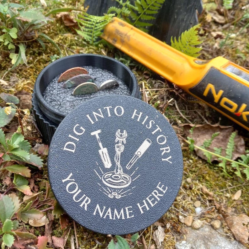Personalized Metal Detecting Finds Box, Bag, Container for Relic & Coin ...