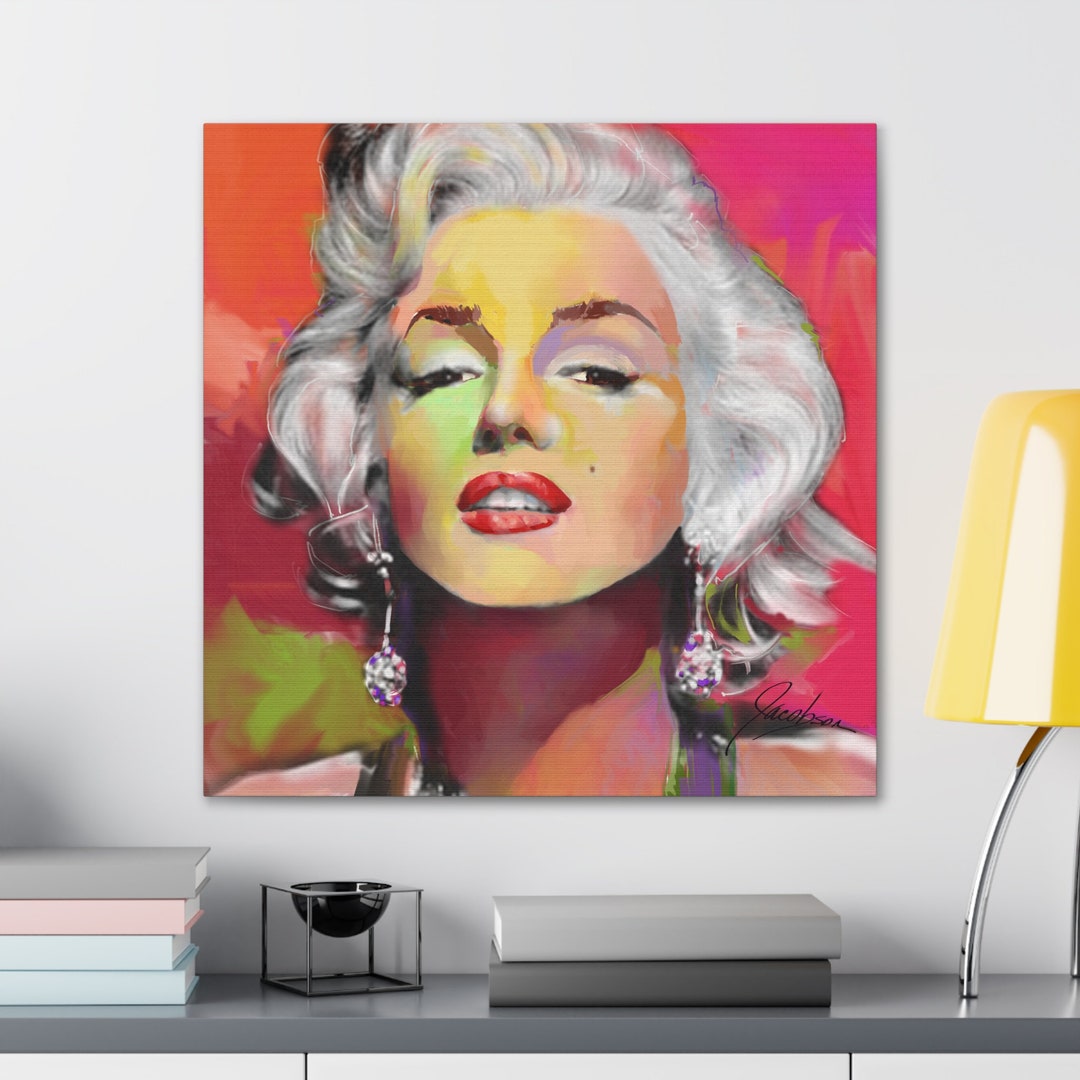 Marilyn Monroe Art Canvas, Marilyn Monroe Colorful Abstract Art Poster ...