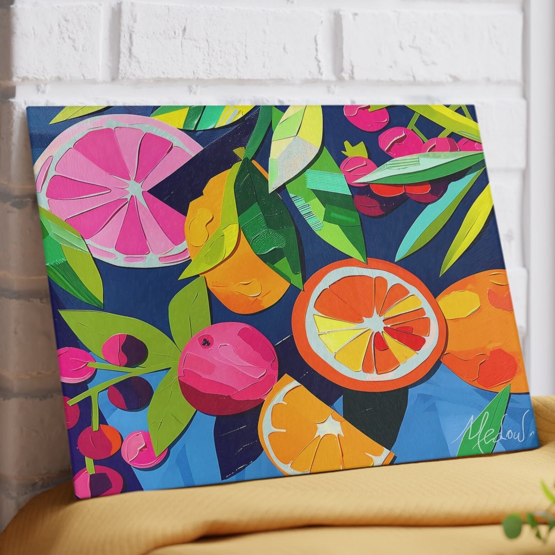 Fruit Art Cheese Board, Colorful Matisse Art Popular Serving Tray ...