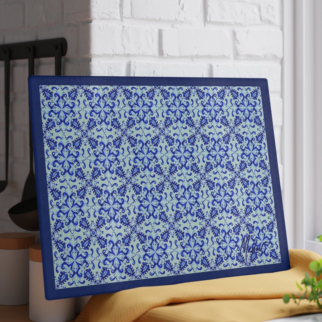 Portuguese Tile Art Cutting Board, Use as A Serving Tray, Cheese Board ...