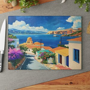 Greek Island Crete Cheese Board, Greece Decor Popular Serving Tray ...
