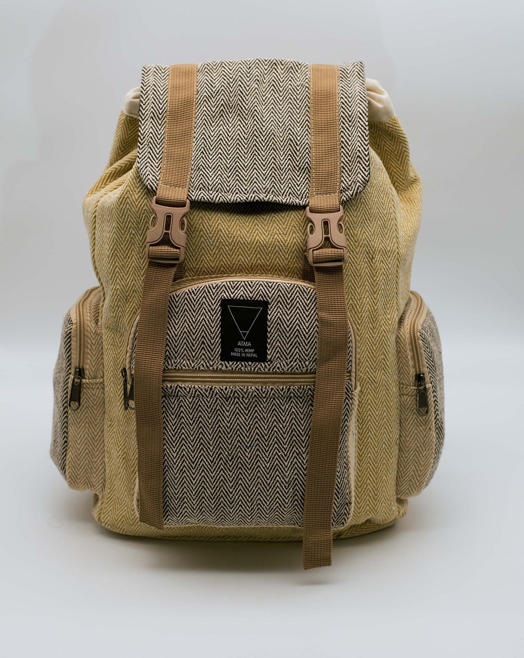 Vegan Hemp Backpack MILO, Beige, Sustainable Backpack for Men and Women ...