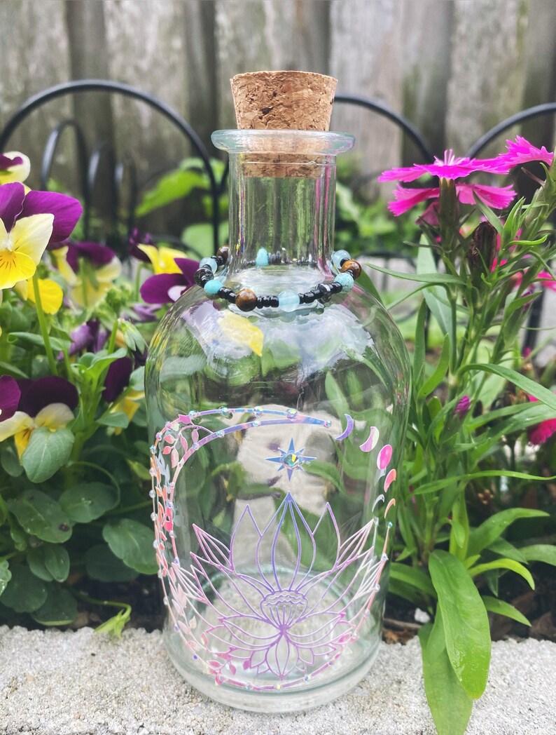 Moon Water Jar With Cork and Crystal Moon Water Bottle Kit - Etsy