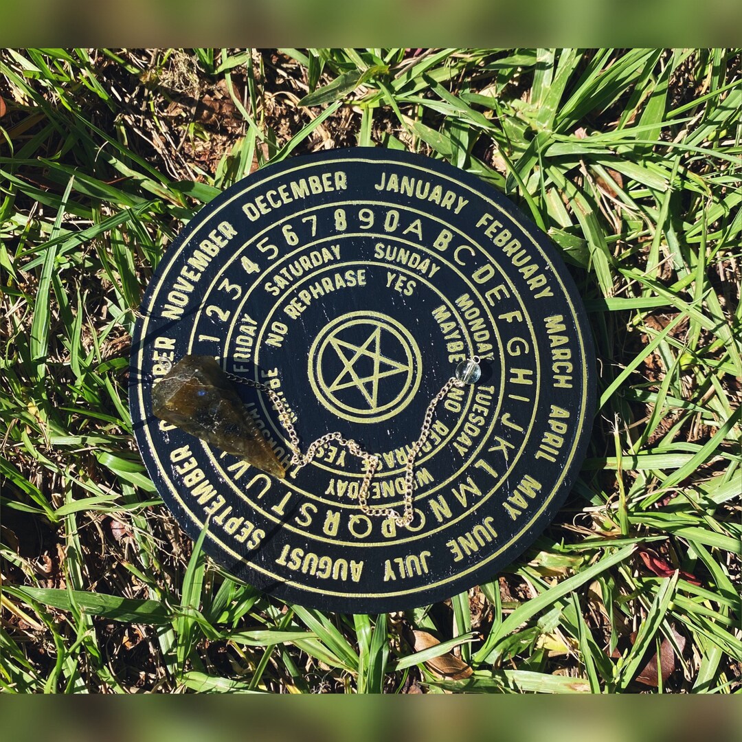 Pendulum Board, Small Wooden Dowsing Board, Spirituality and Divination ...