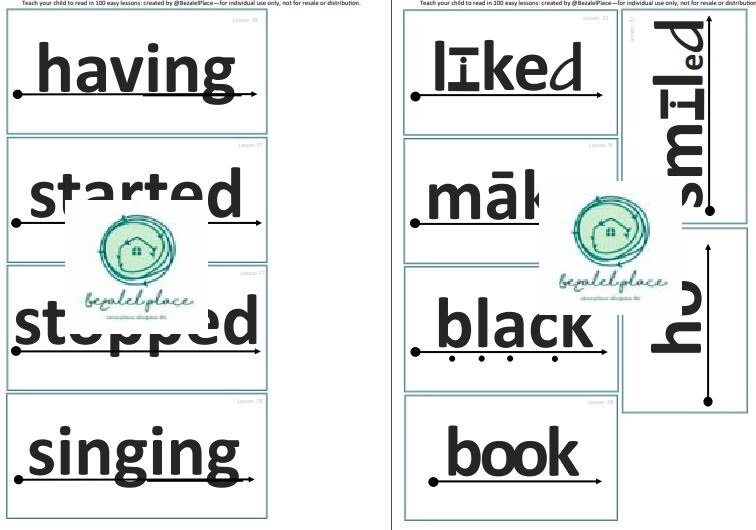 Lessons 71-80: Teach Your Child to Read Sightwords - Etsy