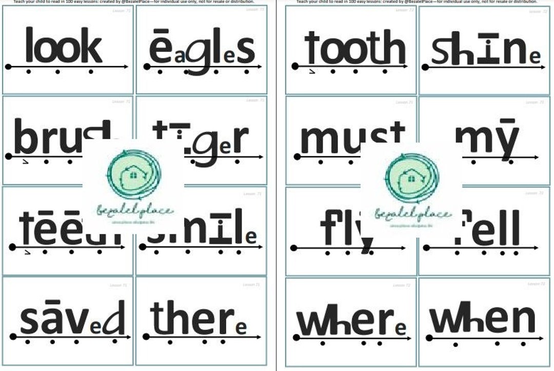 Lessons 71-80: Teach Your Child to Read Sightwords - Etsy