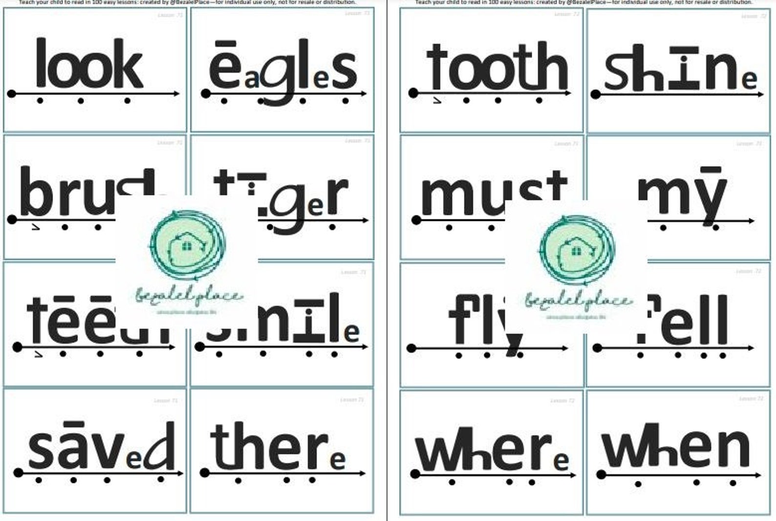 Lessons 71-80: Teach Your Child to Read Sightwords - Etsy