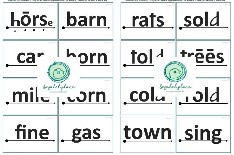 Lessons 71-80: Teach Your Child to Read Sightwords - Etsy