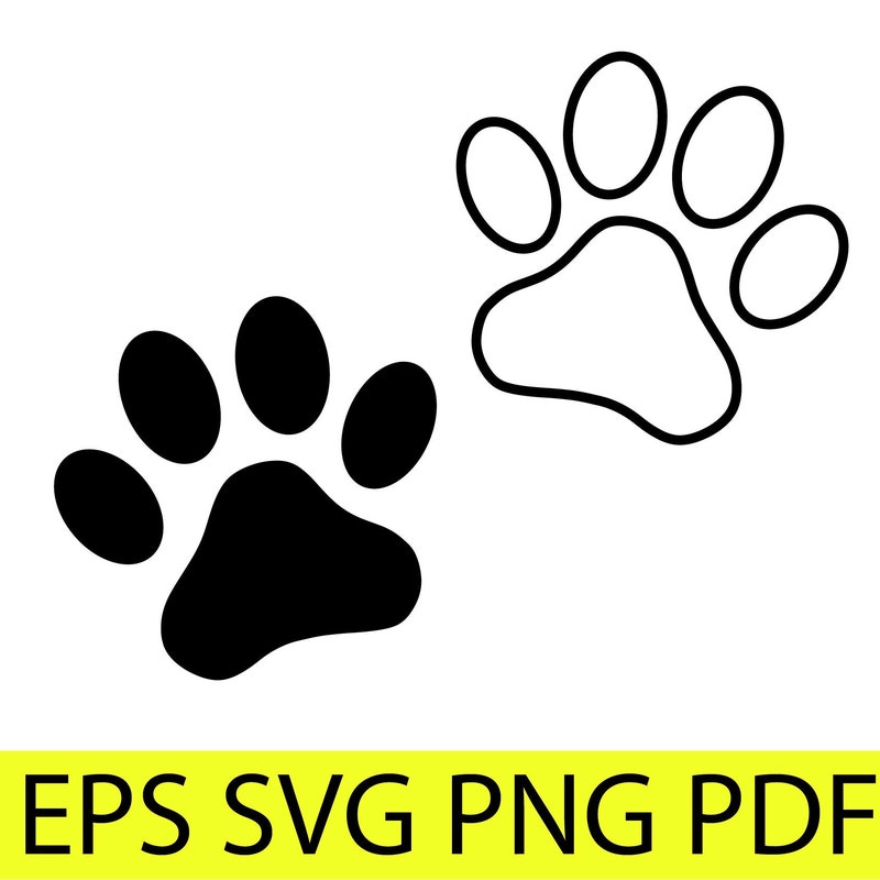 Puppy Paw Svg - Etsy