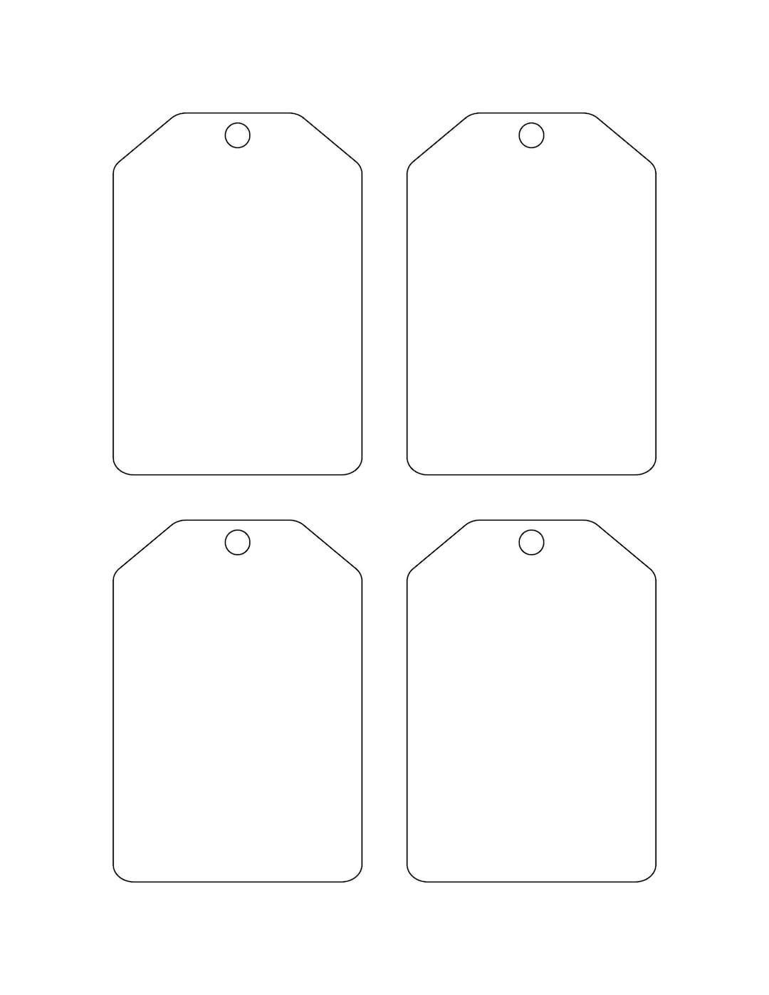 Rounded Tag 2.7x4.0 Inch - Etsy