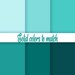 Teal Digital Paper Pack, Teal Downloadable Scrapbook Paper, Teal ...