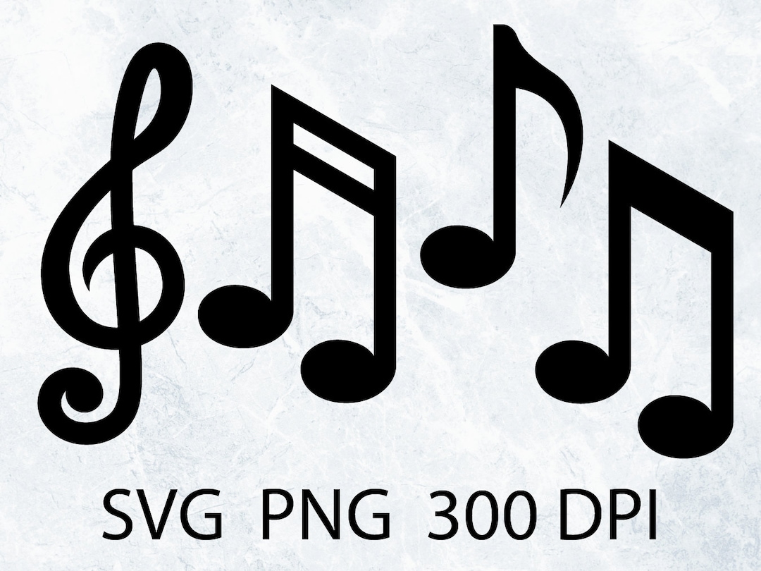 Musical Notes Digital Download - SVG and PNG Vector Cut Files. Music ...