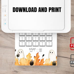 Halloween Reading Challenge PRINTABLE, 100 & 25 Books, Pages Tracker ...