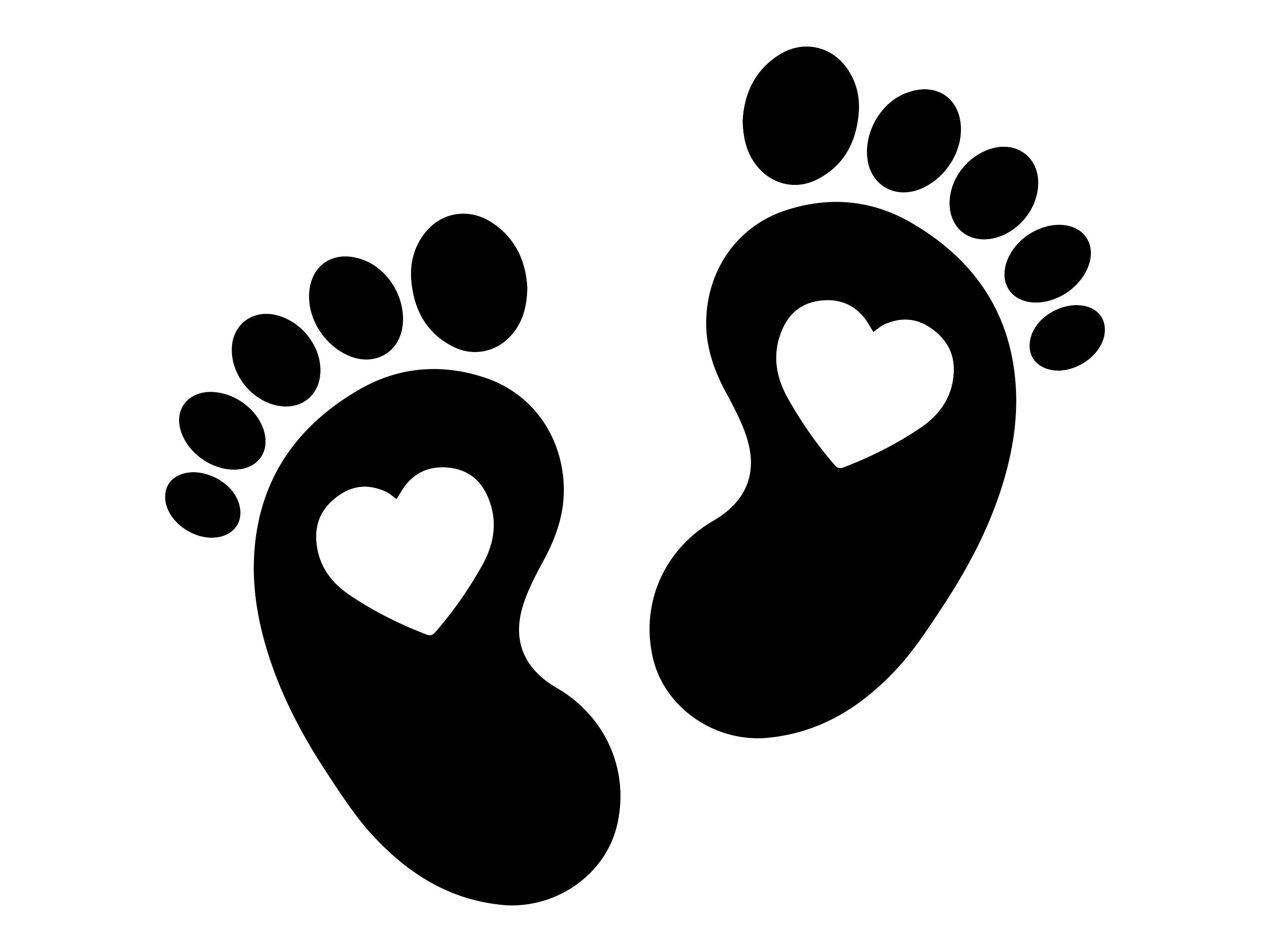 Baby Footprint SVG, Baby Feet Instant Digital Download, Baby Shower ...
