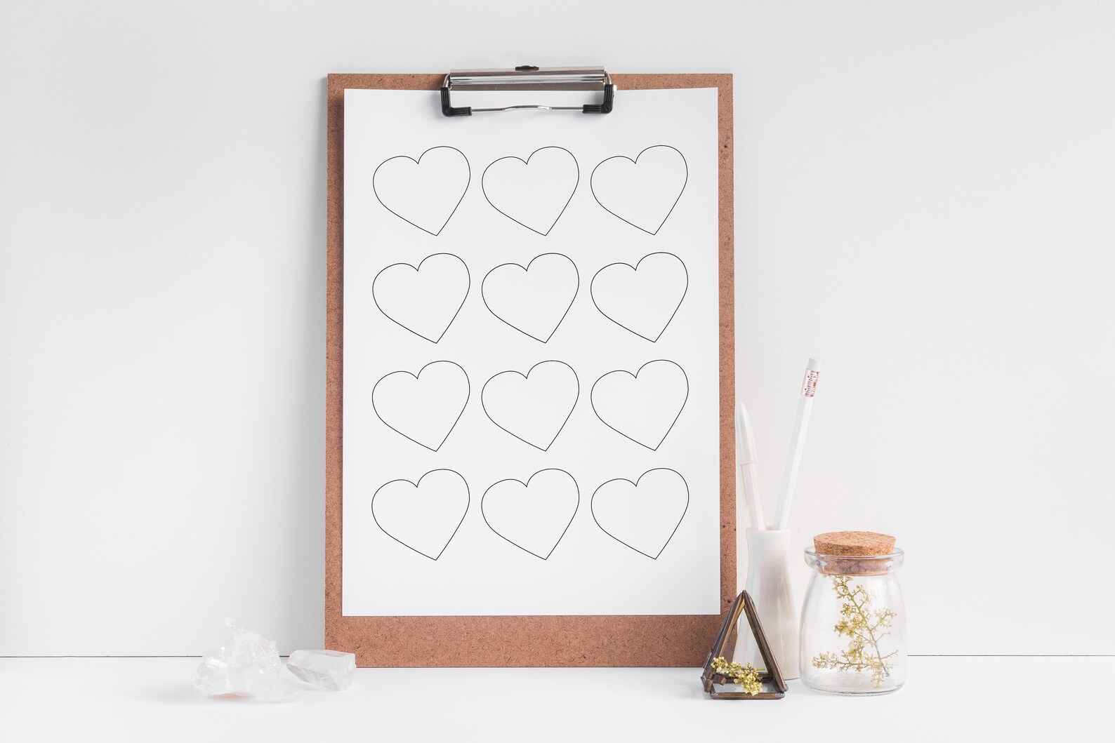 Printable Heart Tag Template / Digital Tag Templett- 2"x2" Blank Gift ...